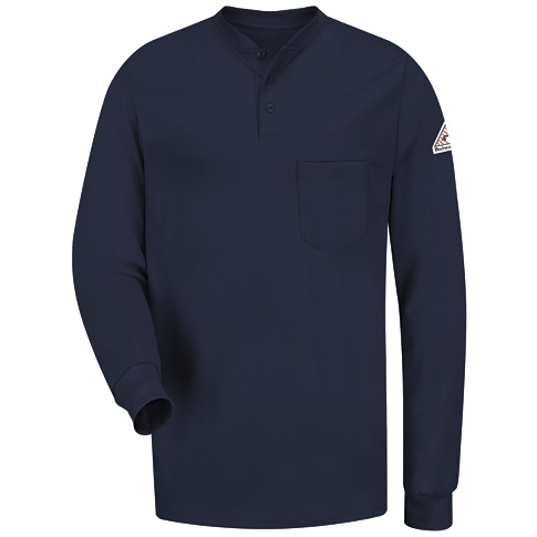 Long Sleeve Tagless Henley Shirt – US SafetyGear, Inc.